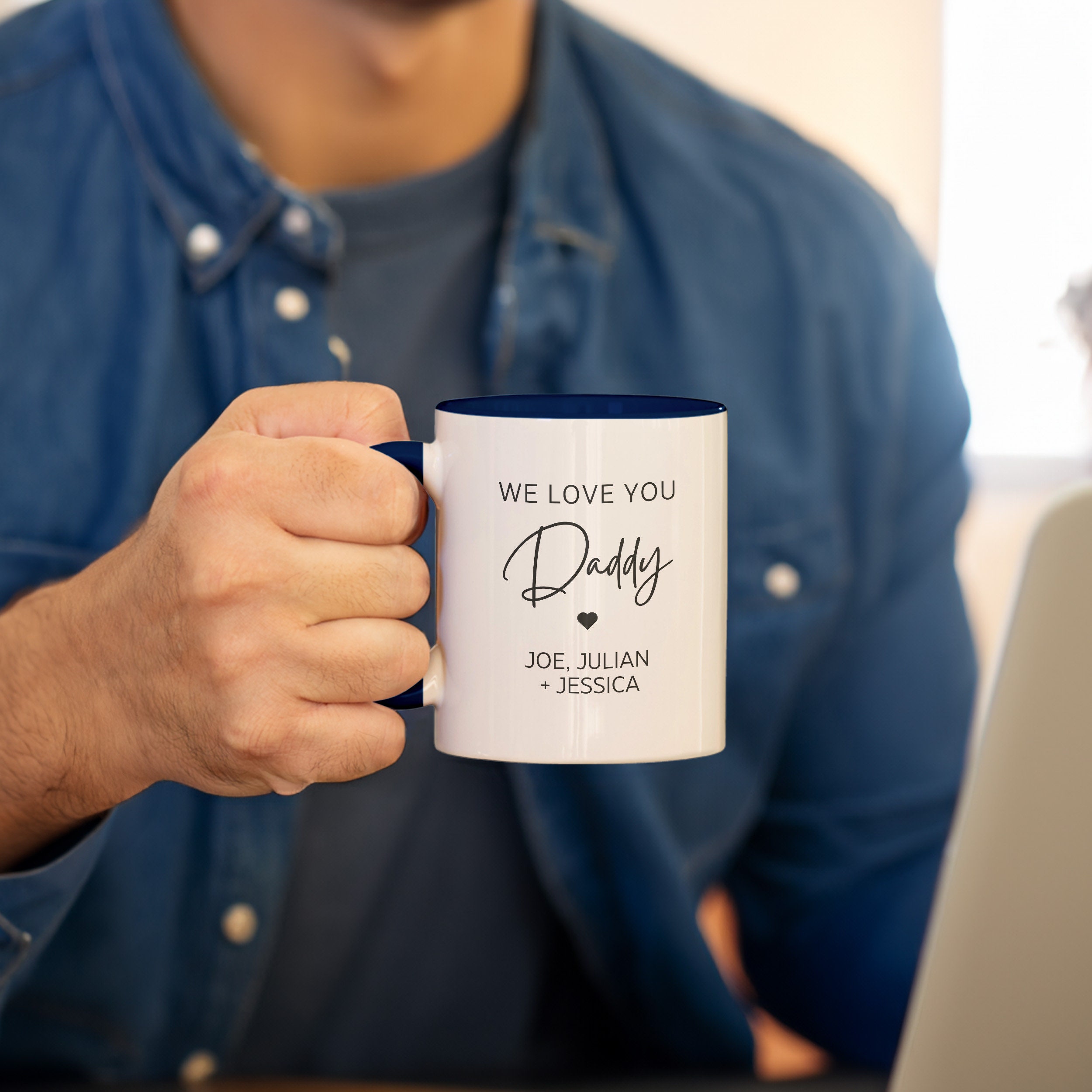 We Love Daddy Mug, Personalized Gift, Father's Day, Custom Mug, Photo ...