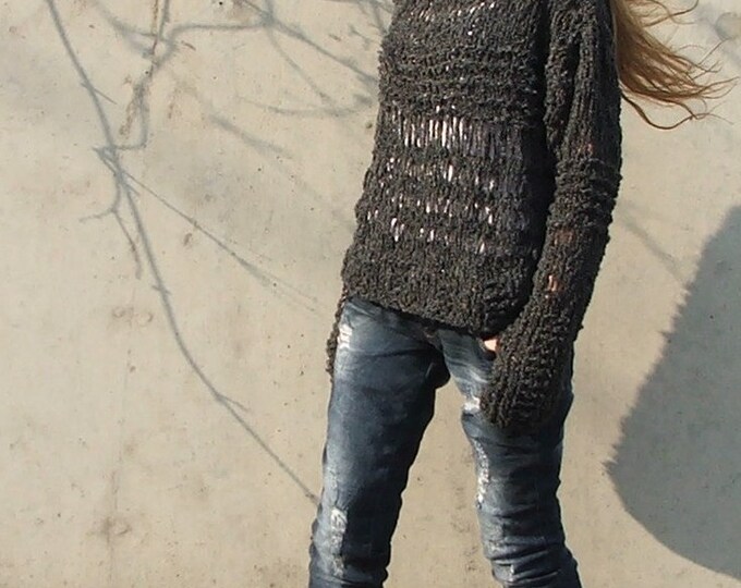 Charcoal Grey Oversized Grunge Sweater Ltd Edition - Etsy
