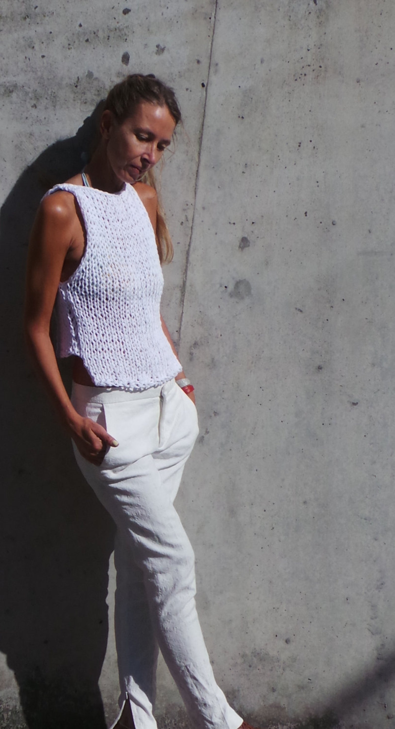 Green Tank Top Cropped Cotton Vest Shell Slim Fit Top - Etsy UK