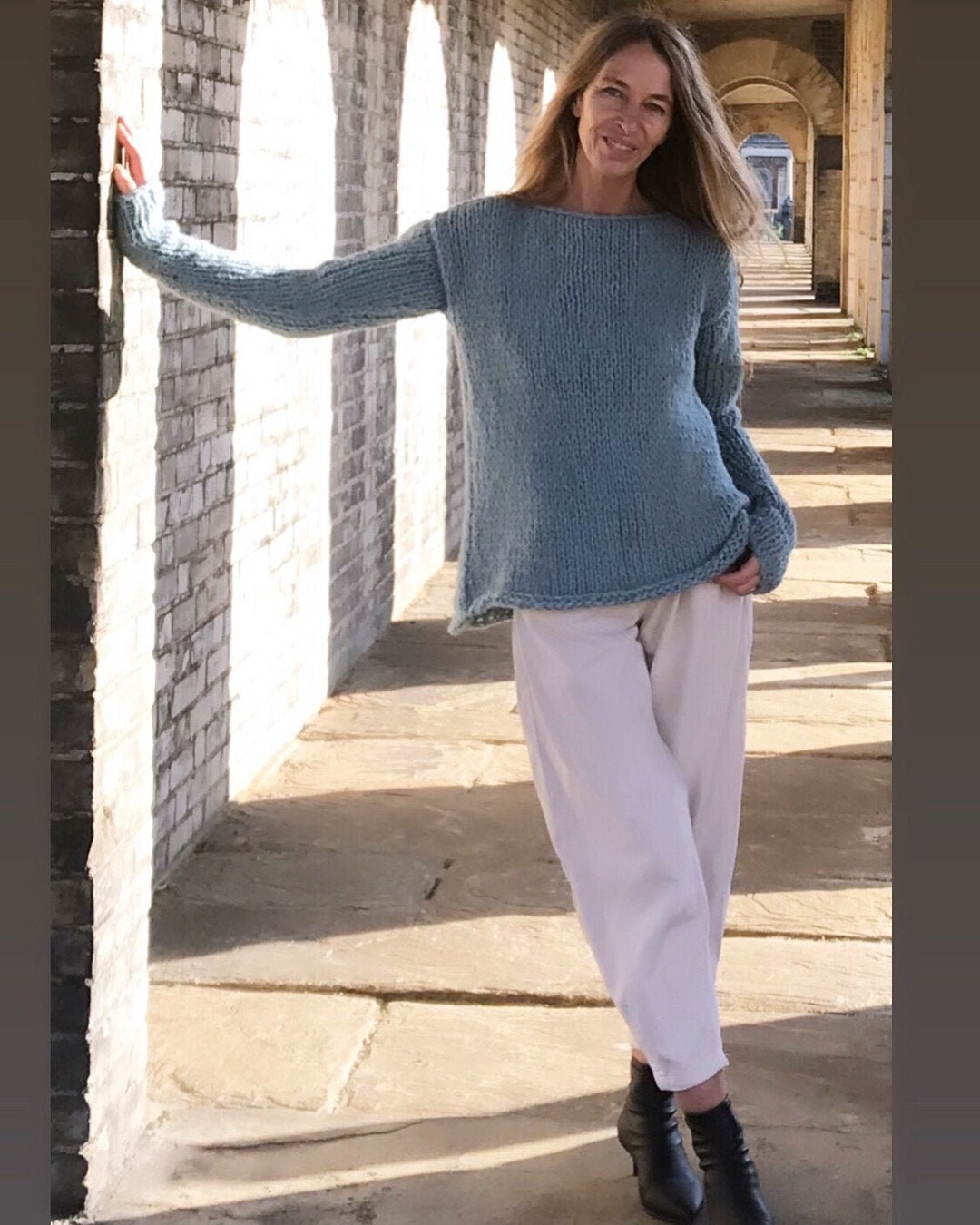 Pale Turquoise Blue Sweater, Slouchy, Sea-foam Blue, Women's Oversized ...