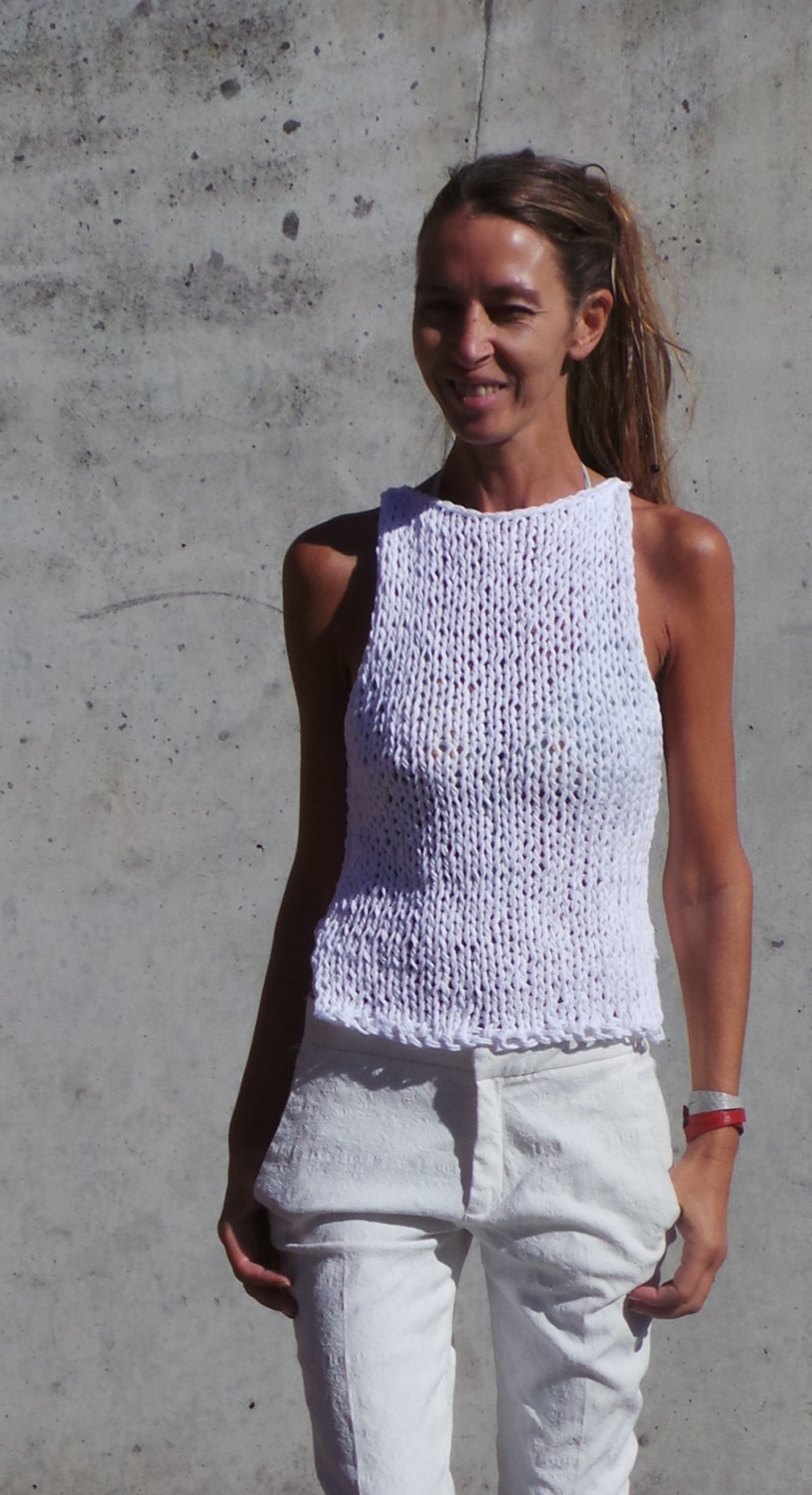 Green Tank Top Cropped Cotton Vest Shell Slim Fit Top - Etsy UK