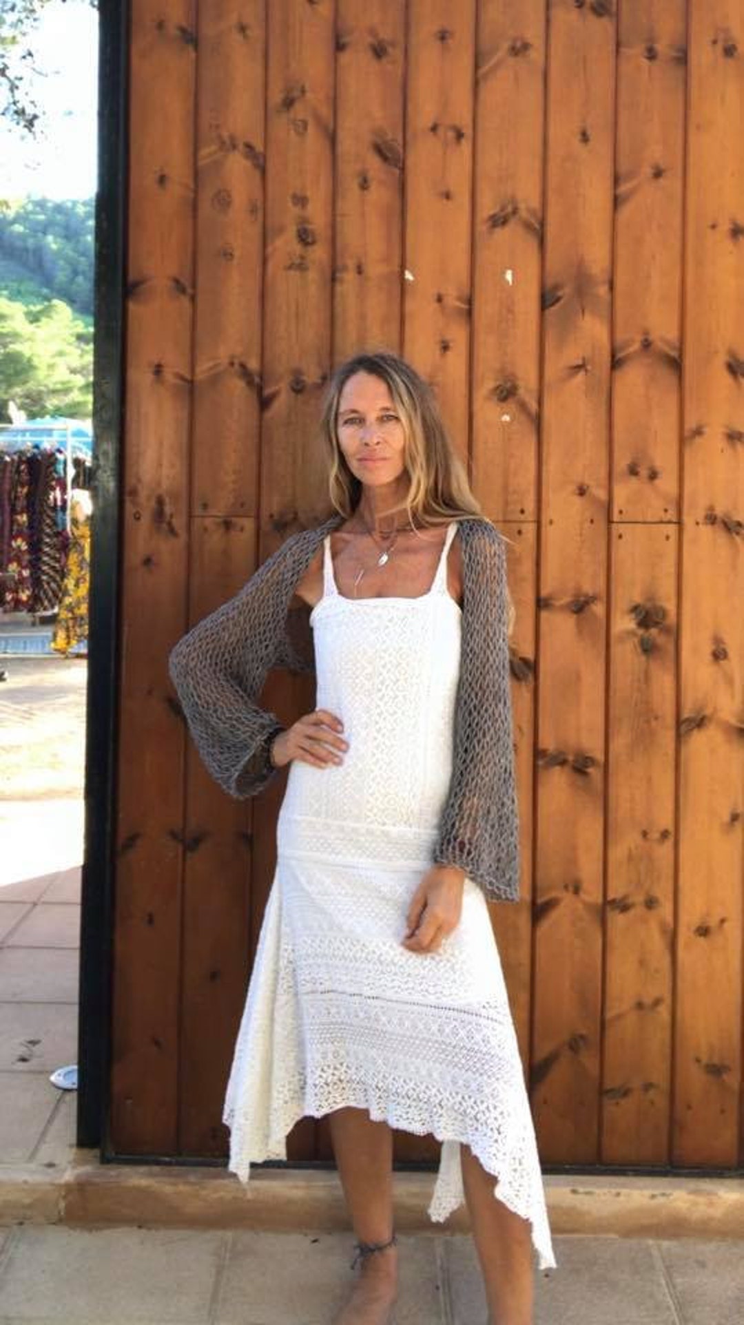 Gray Long Sleeve Shrug, Loose Knit, Wide Kimono Sleeve Bolero - Etsy