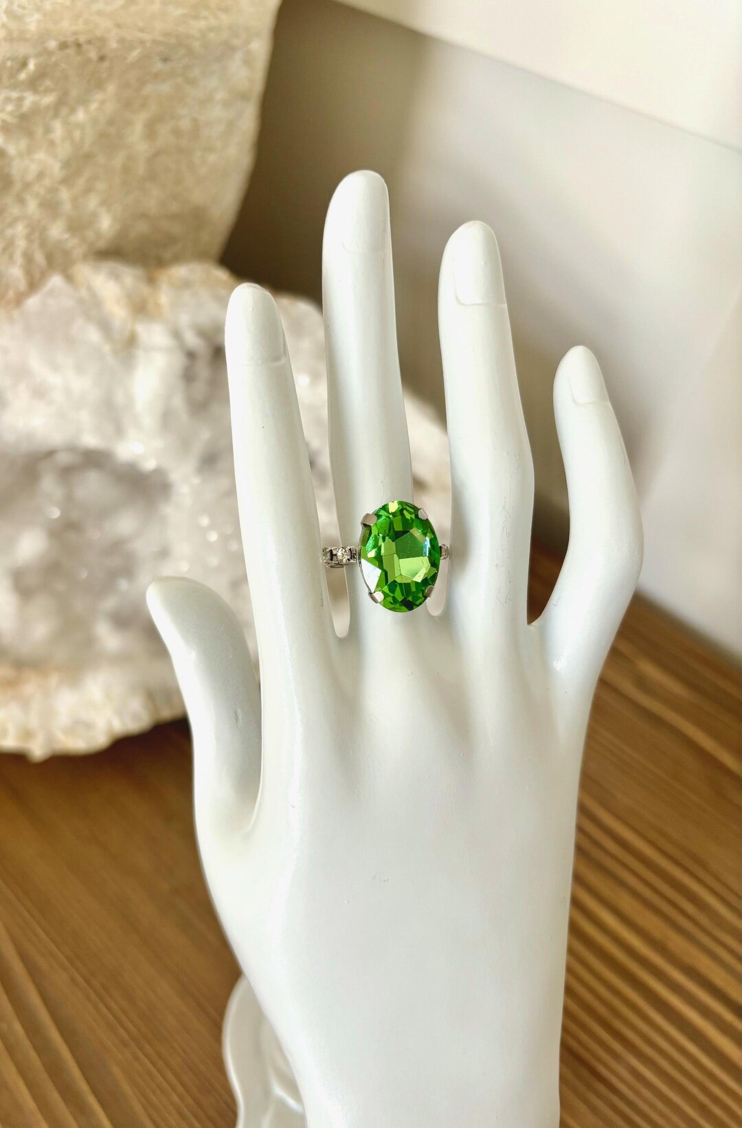 Competition Jewelry Ring Pageant Fashion Bodybuilding Green Ring - Etsy