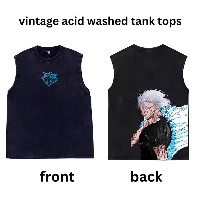 Jujutsu Kaisen Gojo Tank Top Sleeveless Gym Shirt Cool Anime Summer ...