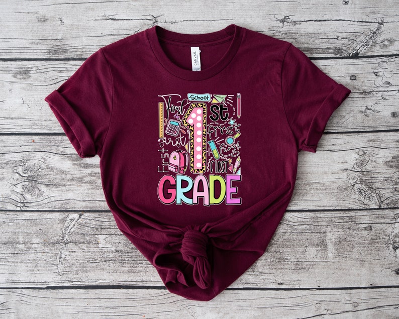 Adorable First Grade Shirt for Girl Back to School Shirt Cute 1st Grade ...