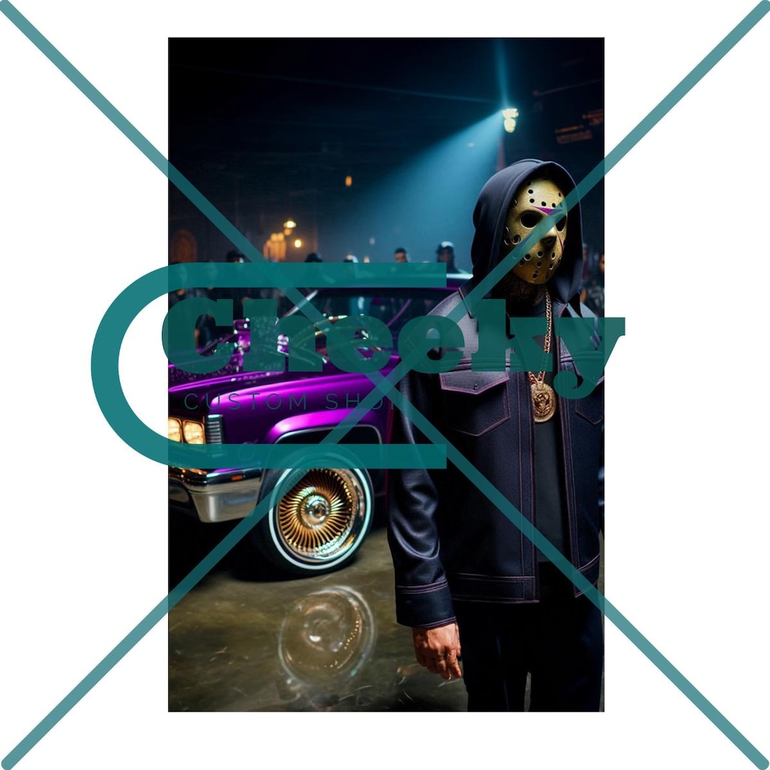 Houston Horror: Jason Voorhees Lowrider Art Poster (PNG, JPG) - Etsy