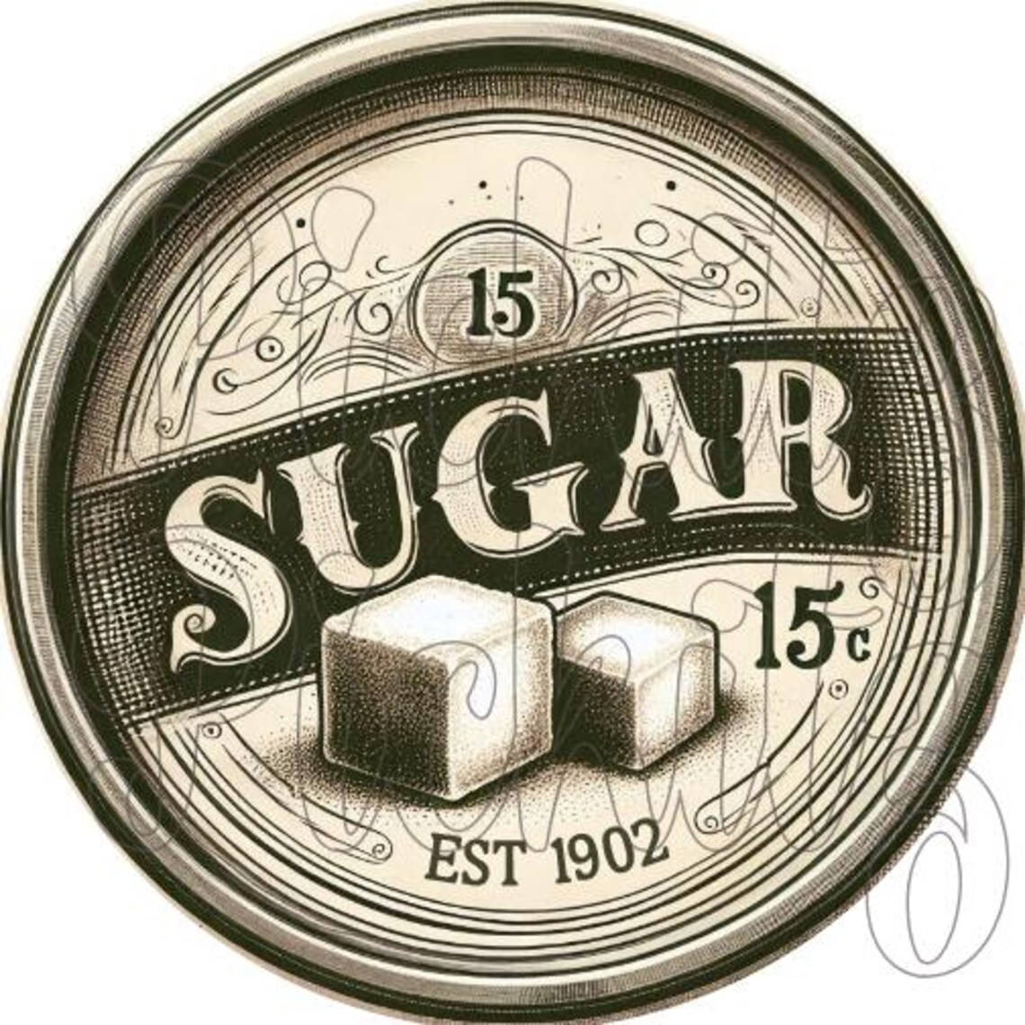 Primitive Sugar Labels, Bundle, 2 Styles, 8x8 Inch Primitive Farmhouse ...