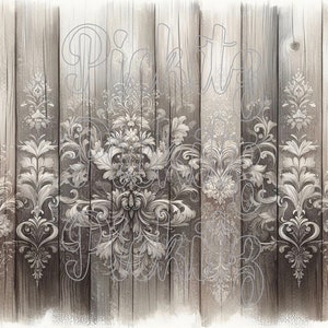 Damask and Shiplap Bundle, 4 Styles, Farmhouse, Instant Download ...