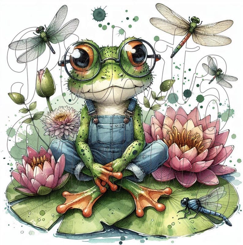 Frog Bundle, 4 Styles, Farmhouse, Instant Download, Printable 8x8 ...