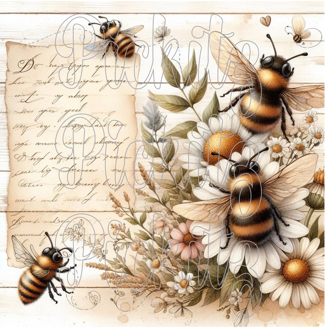 Bees and Shiplap Bundle, 4 Styles, Primitive Farmhouse, Instant ...