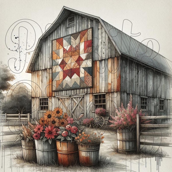 Primitive Barn Quilt - Etsy