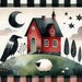 Primitive House Scene Bundle, 4 Styles, Primitive Farmhouse, Instant ...