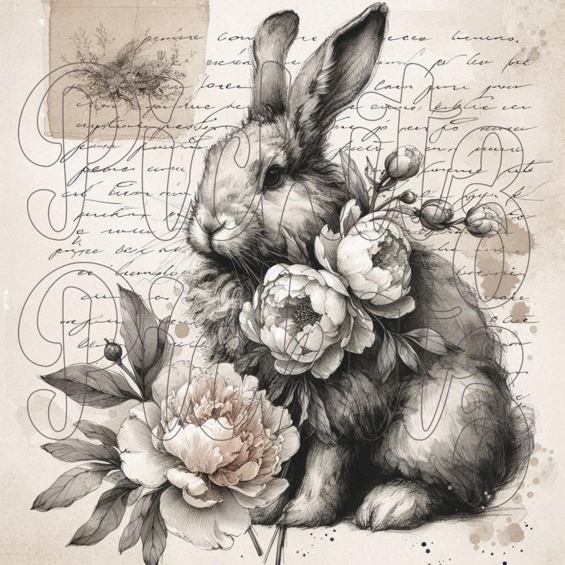 Spring Bunny Bundle, 4 Styles, Farmhouse, Instant Download, Printable ...