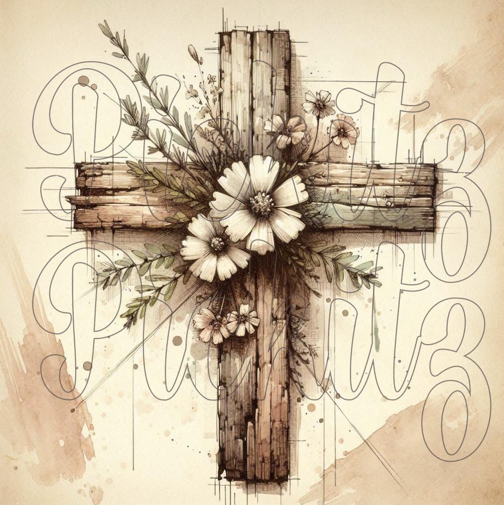 Cross Bundle, 4 Styles, Farmhouse, Instant Download, Printable 8x8 ...