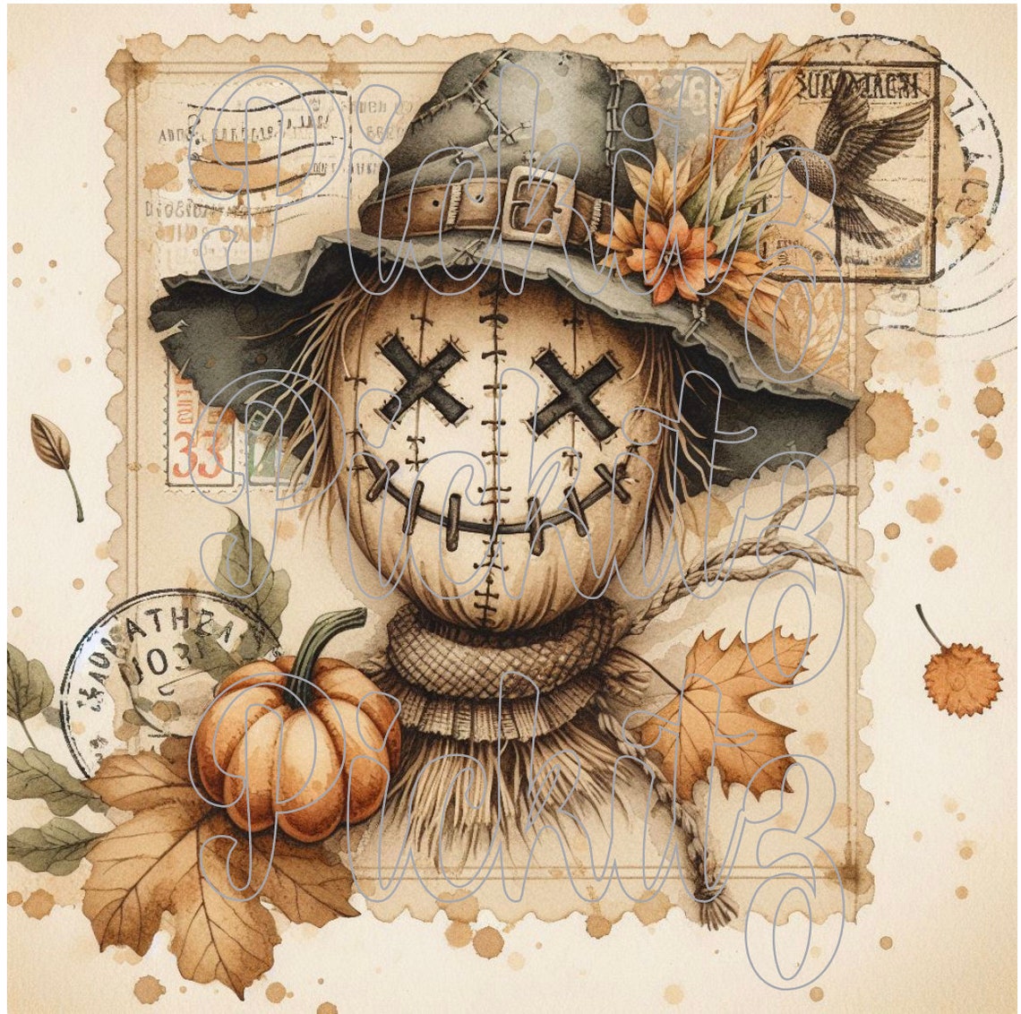 Scarecrows Bundle, 4 Styles, Primitive Farmhouse, Instant Download ...