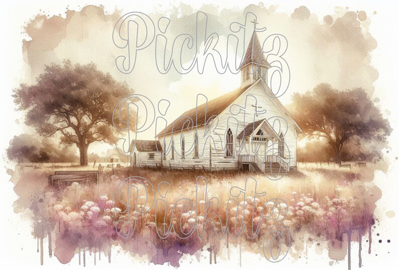 Old Church Bundle, 4 Styles, Farmhouse, Instant Download, Printable 8x8 ...