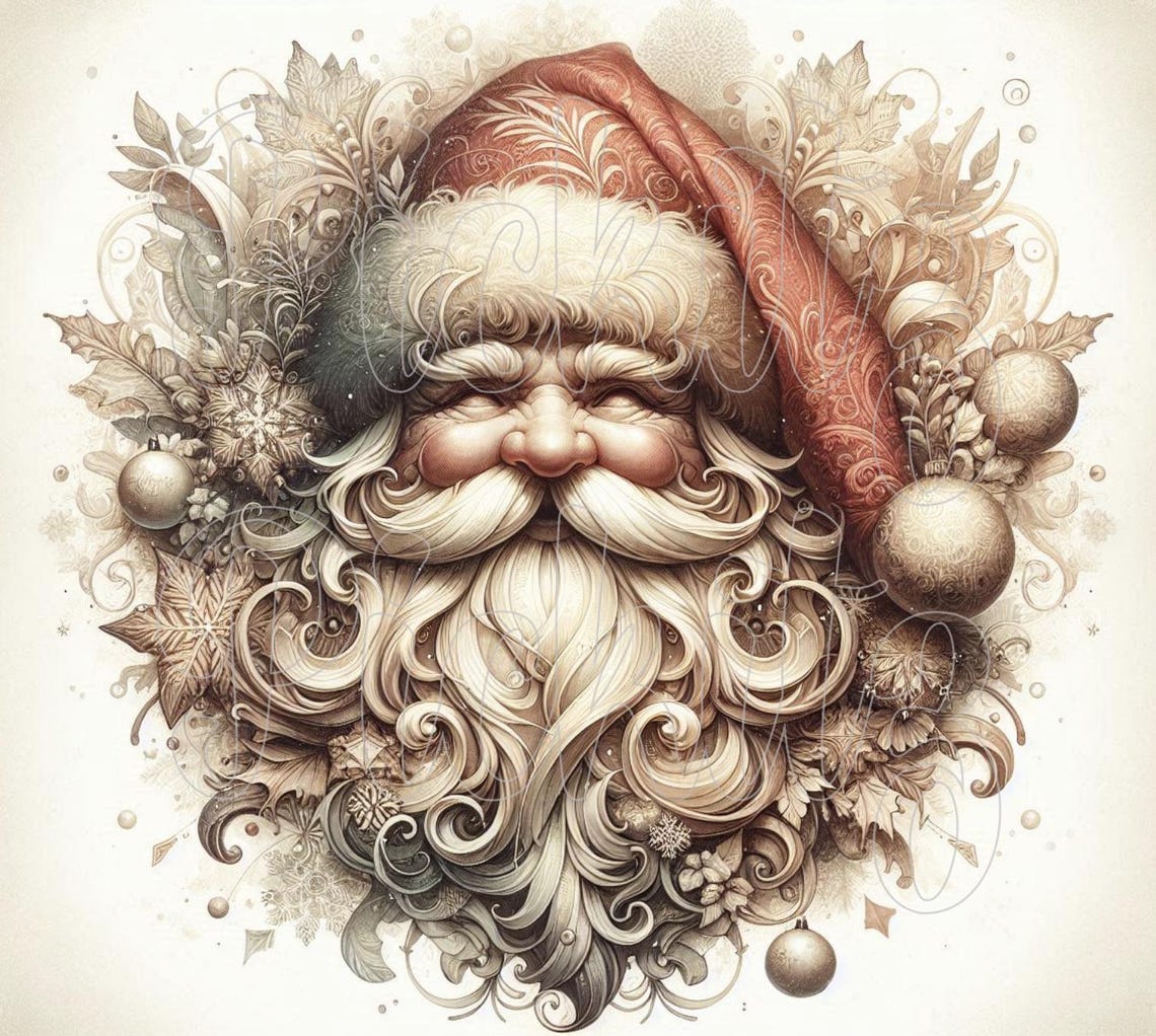 Santa Bundle, 3 Styles, Farmhouse, Instant Download, Printable ...