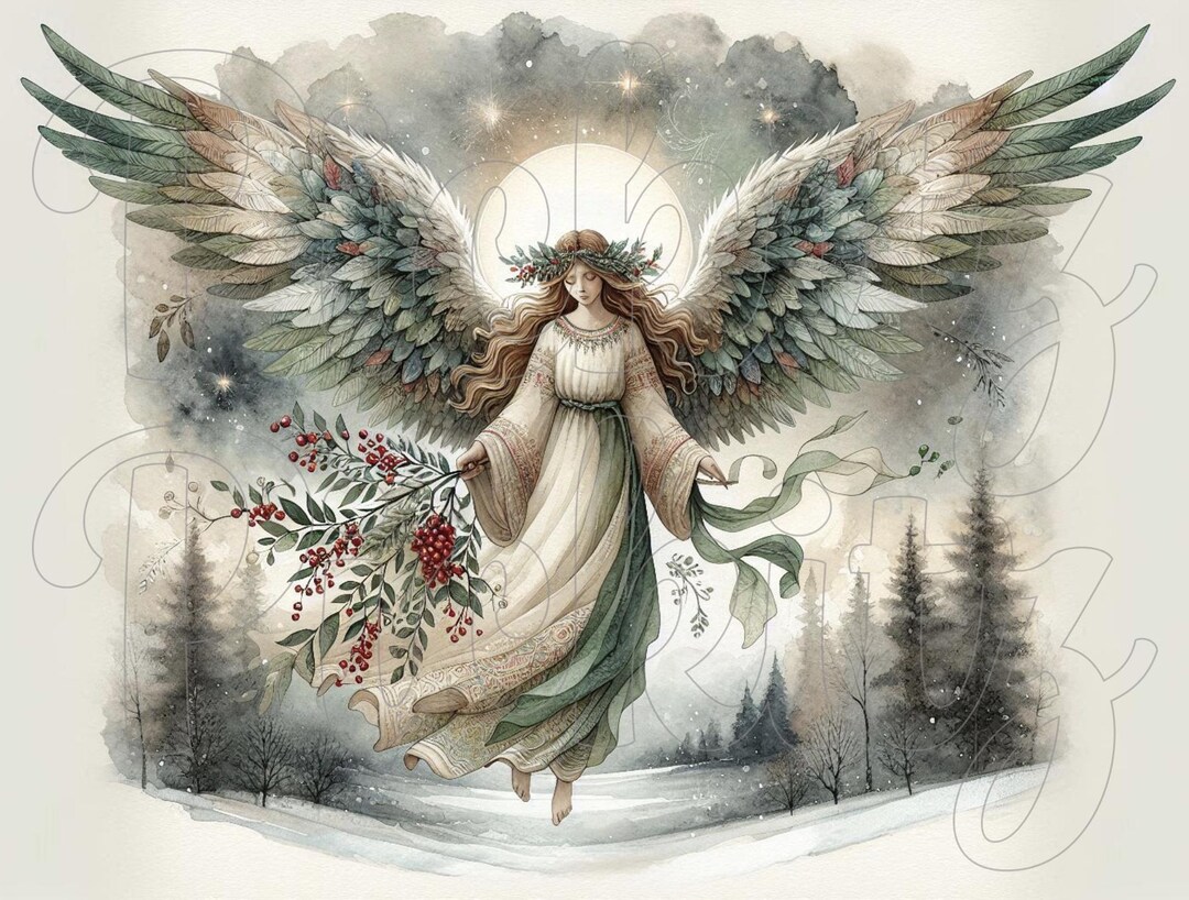 Christmas Angels Bundle, 4 Styles, Farmhouse, Instant Download ...