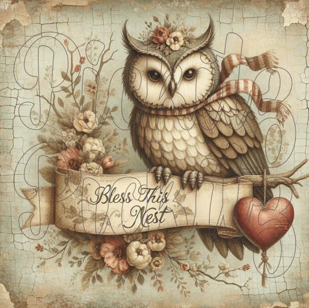 Owls Bundle, 4 Styles, Farmhouse, Instant Download, Printable 8x8 ...