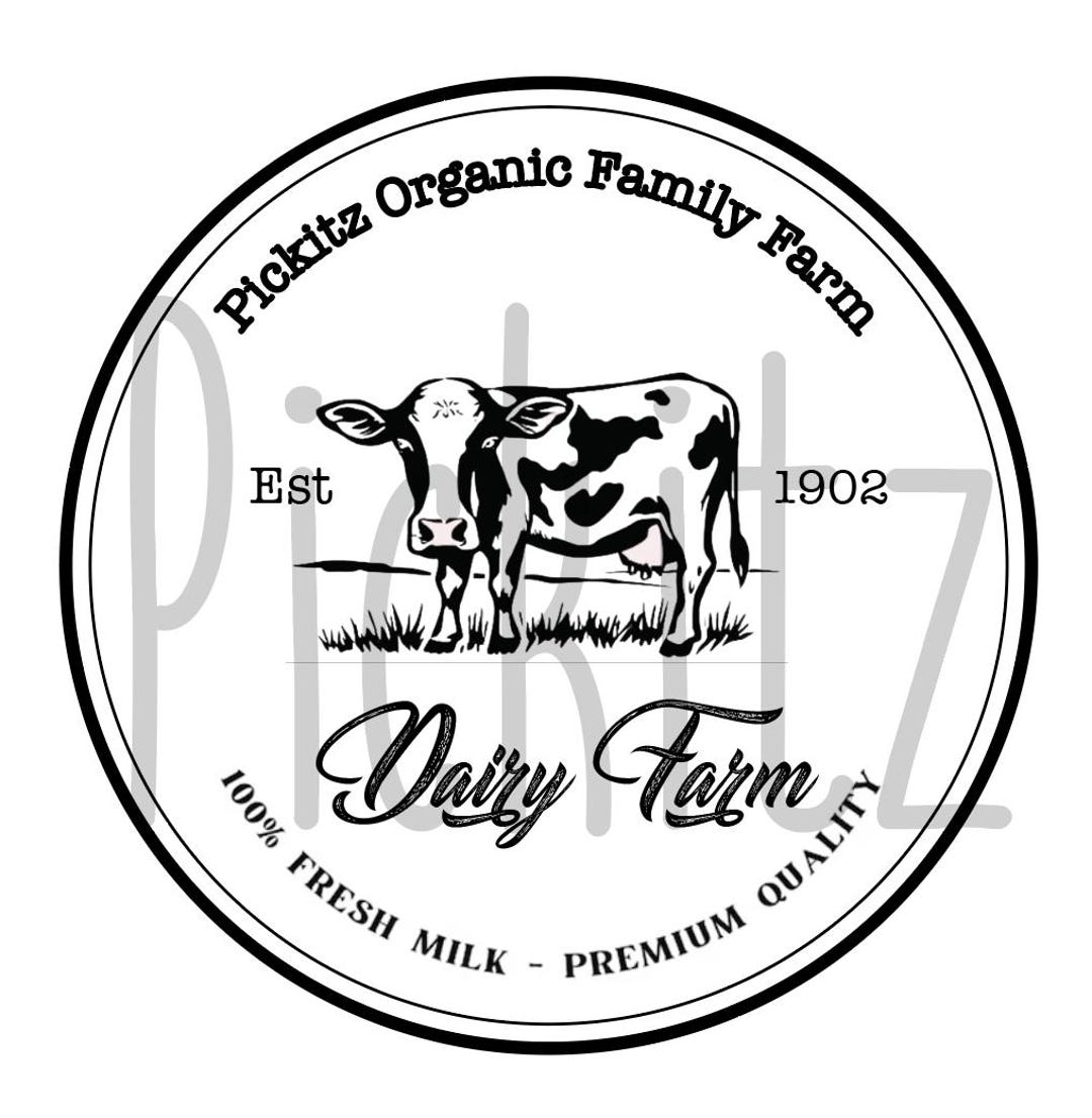 Milk Label, 8x8 Inch Primitive Farmhouse, Instant Download, Printable ...