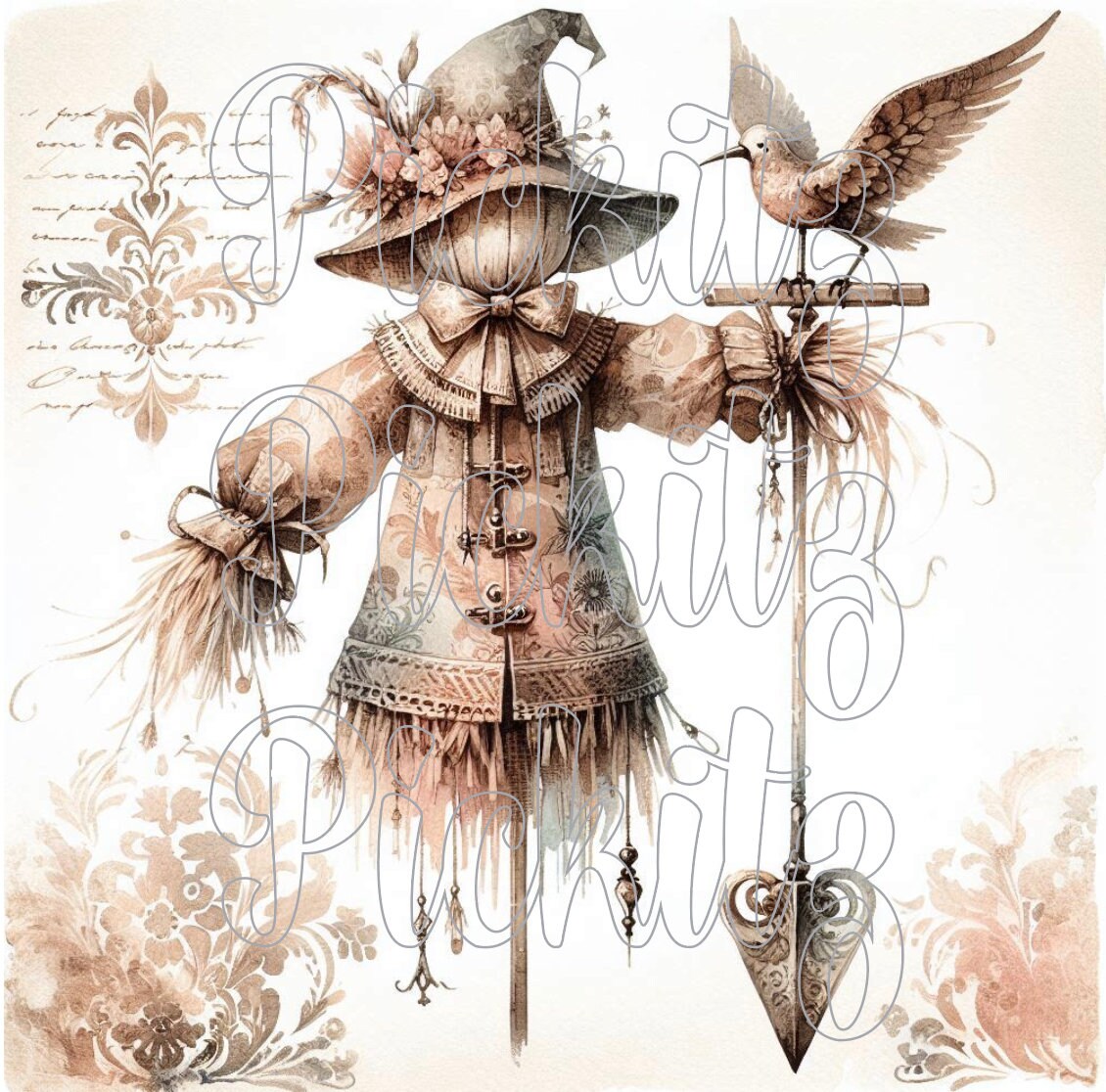 Scarecrows Bundle, 4 Styles, Primitive Farmhouse, Instant Download, Printable, Sublimation ...