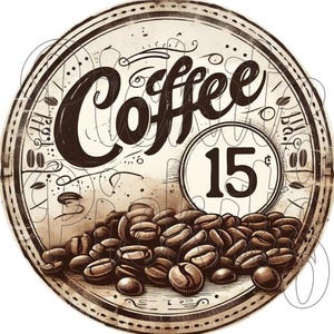 Primitive Coffee Labels, Bundle, 4 Styles, 8x8 Inch Primitive Farmhouse ...