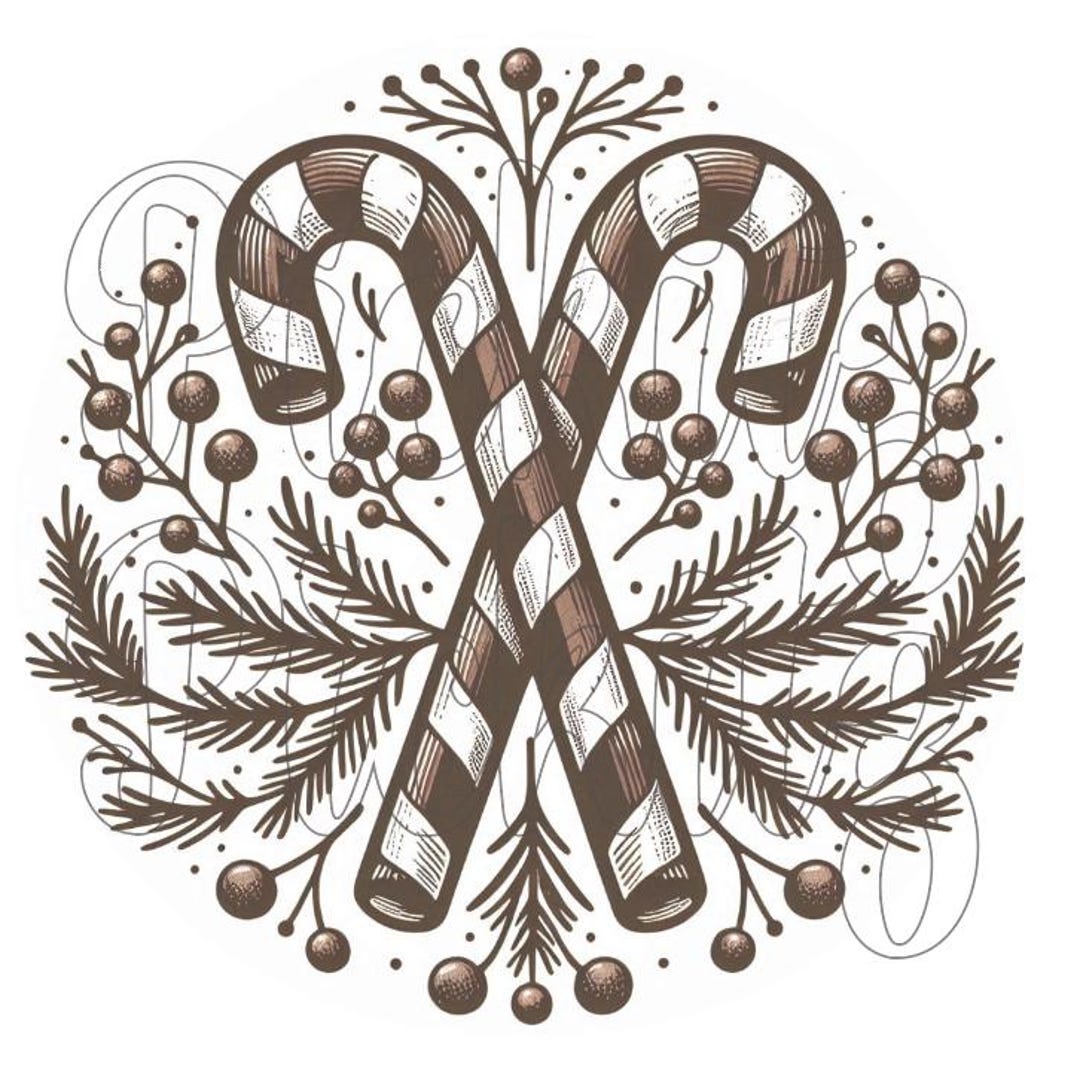 Primitive Candy Canes, Christmas, Farmhouse, Instant Download ...