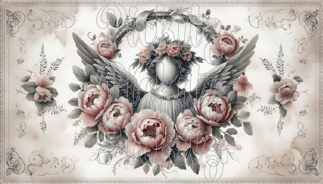 Faceless Angels, 4 Styles, Farmhouse, Instant Download, Printable 8x8 ...