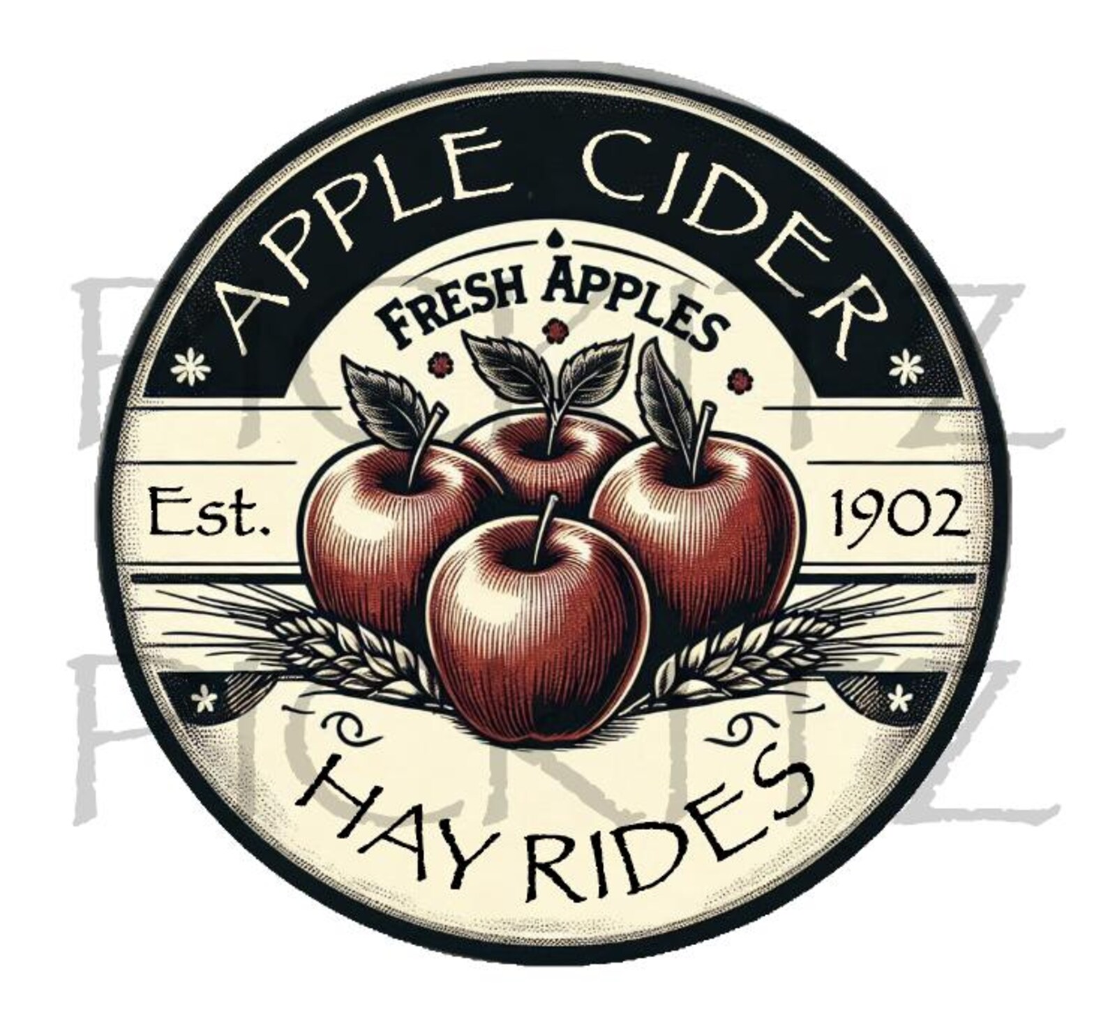 Farm Fresh Apples, Primitive Farmhouse, Instant Download, Printable 8x8 ...