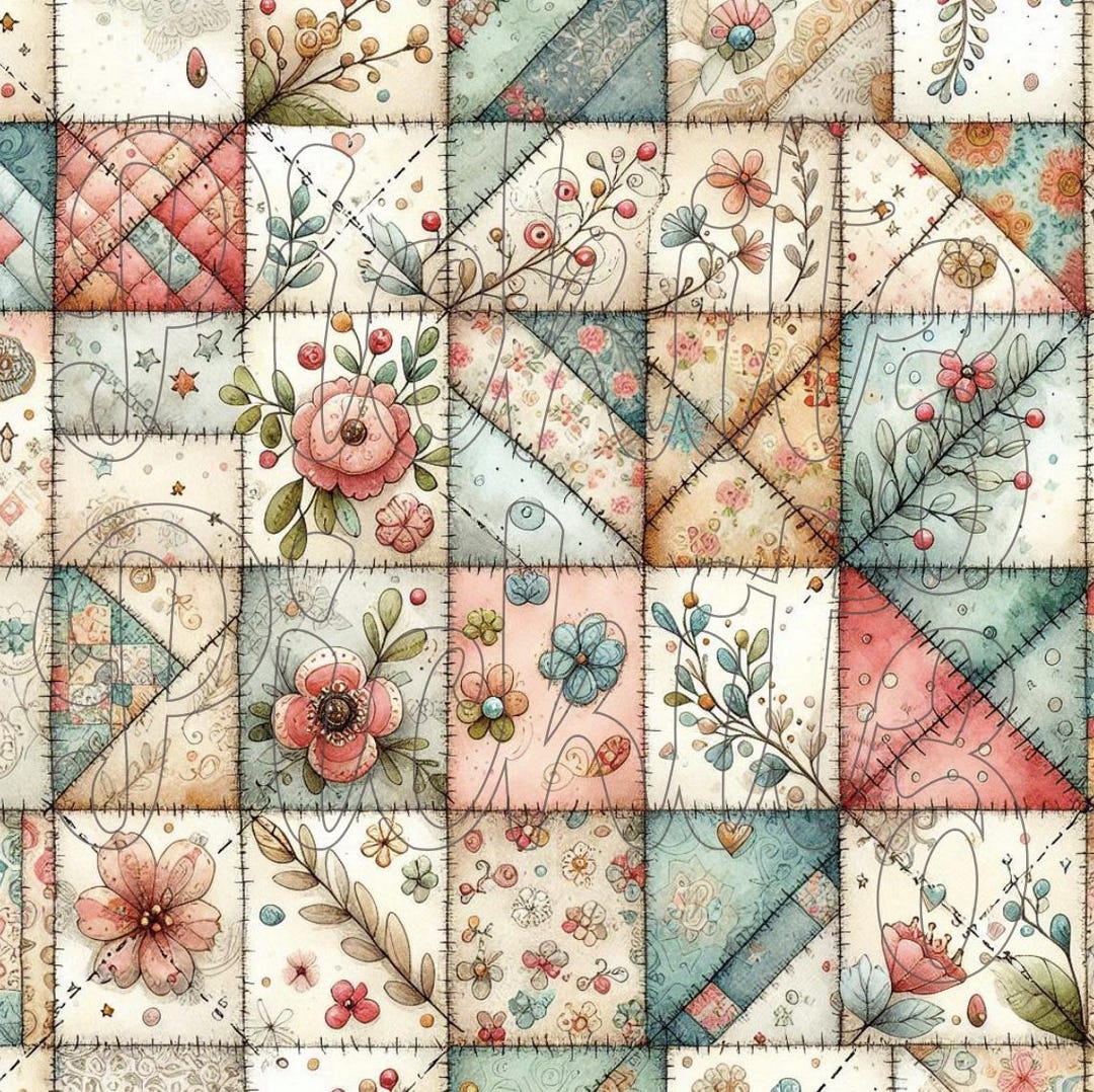 Quilts Bundle, 4 Styles, Primitive Farmhouse, Instant Download ...