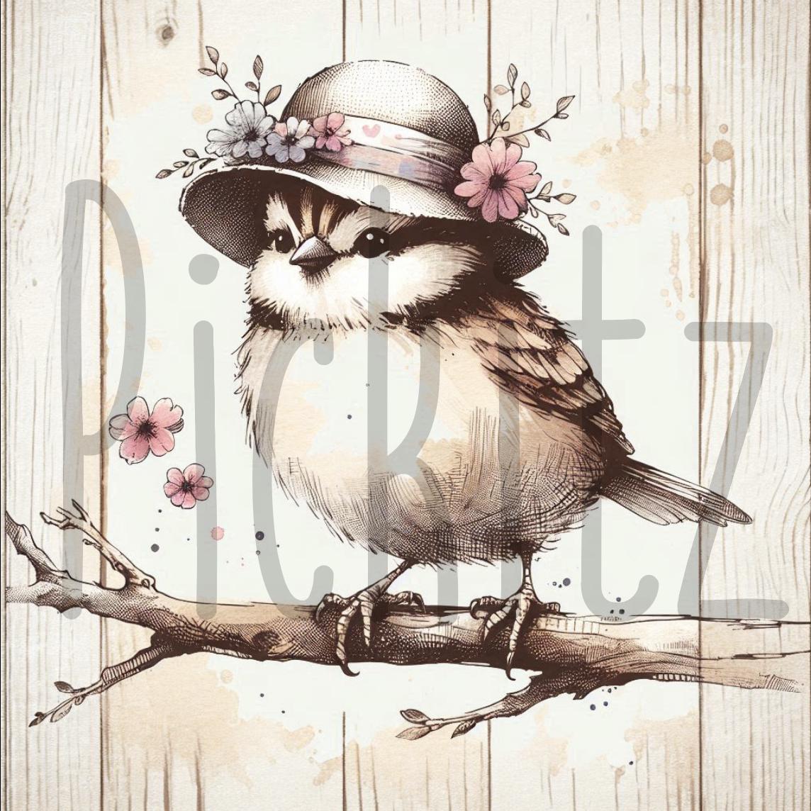 Spring Birdies, 4 Styles, Primitive Farmhouse, Instant Download ...