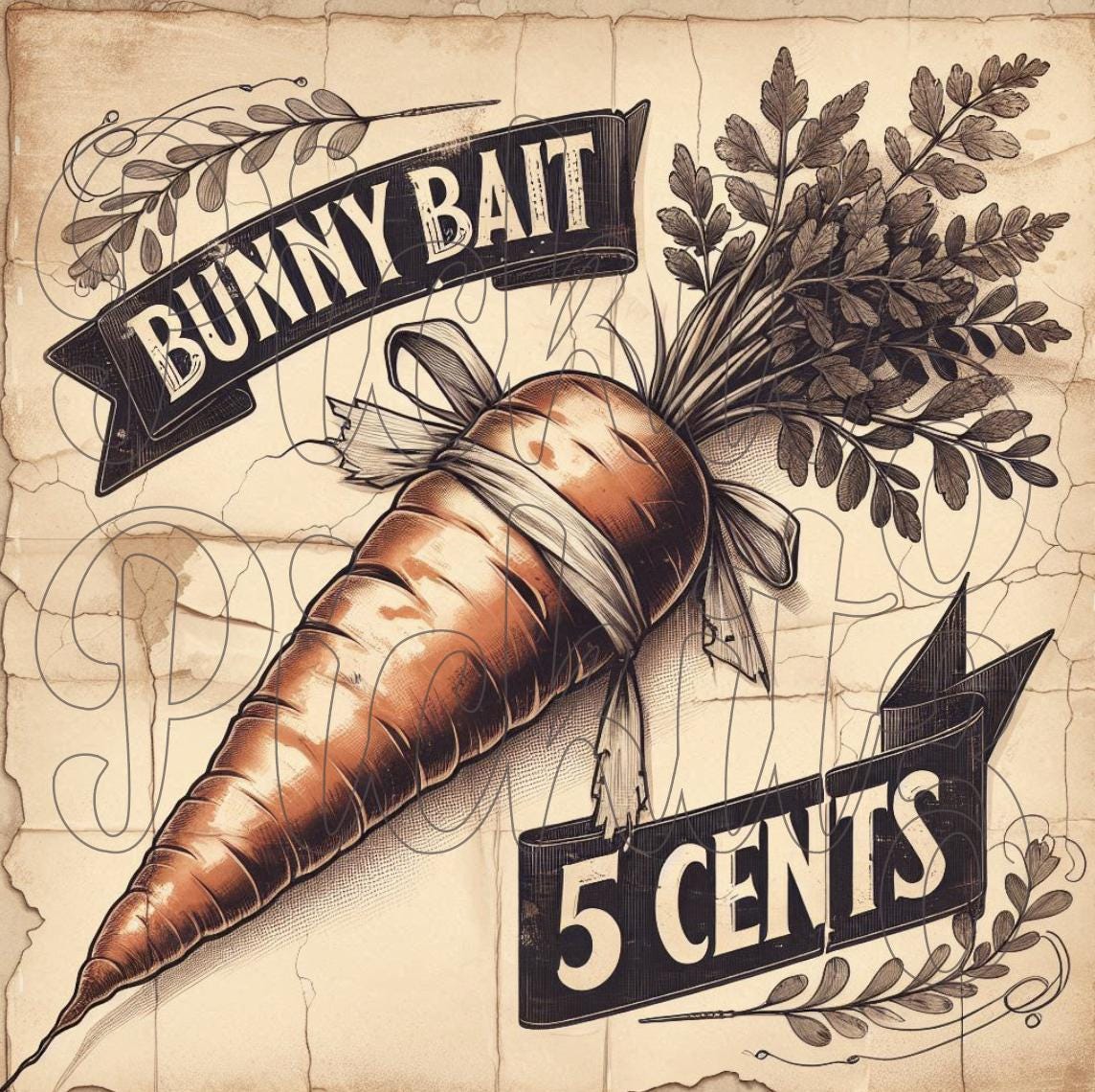 Primitive Carrot Labels, Bundle, 4 Styles, 8x8 Inch Primitive Farmhouse ...