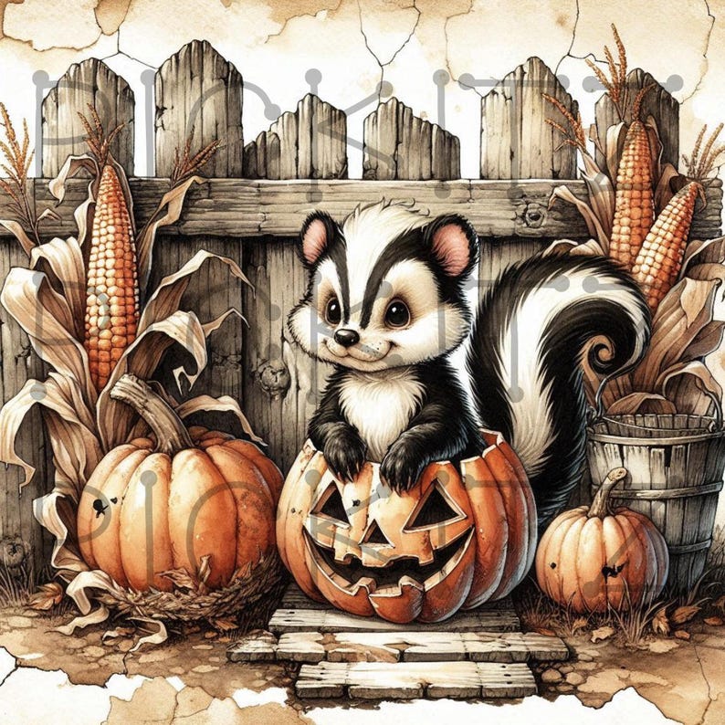 Woodland Critter Jack O Lantern Bundle, 4 Styles, Farmhouse, Instant ...