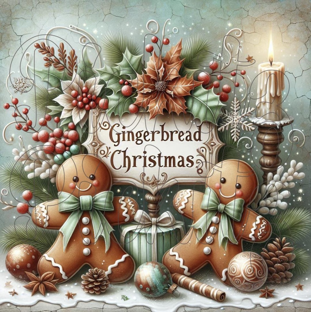 Gingerbread Man Bundle, 4 Styles, Farmhouse, Instant Download ...