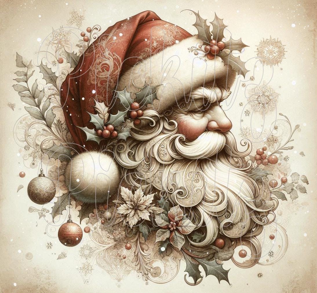 Santa Bundle, 3 Styles, Farmhouse, Instant Download, Printable ...