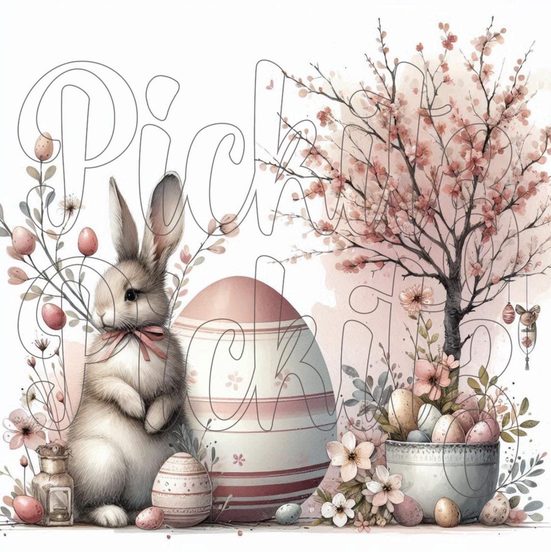 Easter Bunny Bundle, 4 Styles, Farmhouse, Instant Download, Printable ...