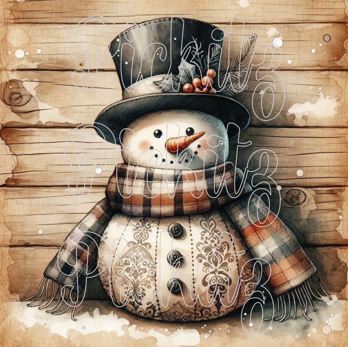 Snowman Bundle, 4 Styles, Farmhouse, Instant Download, Printable ...