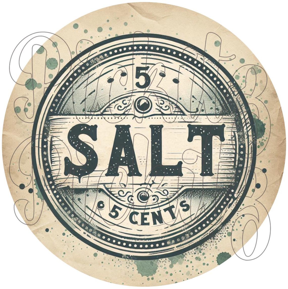 Primitive Salt Labels, Bundle, 4 Styles, 8x8 Inch Primitive Farmhouse ...