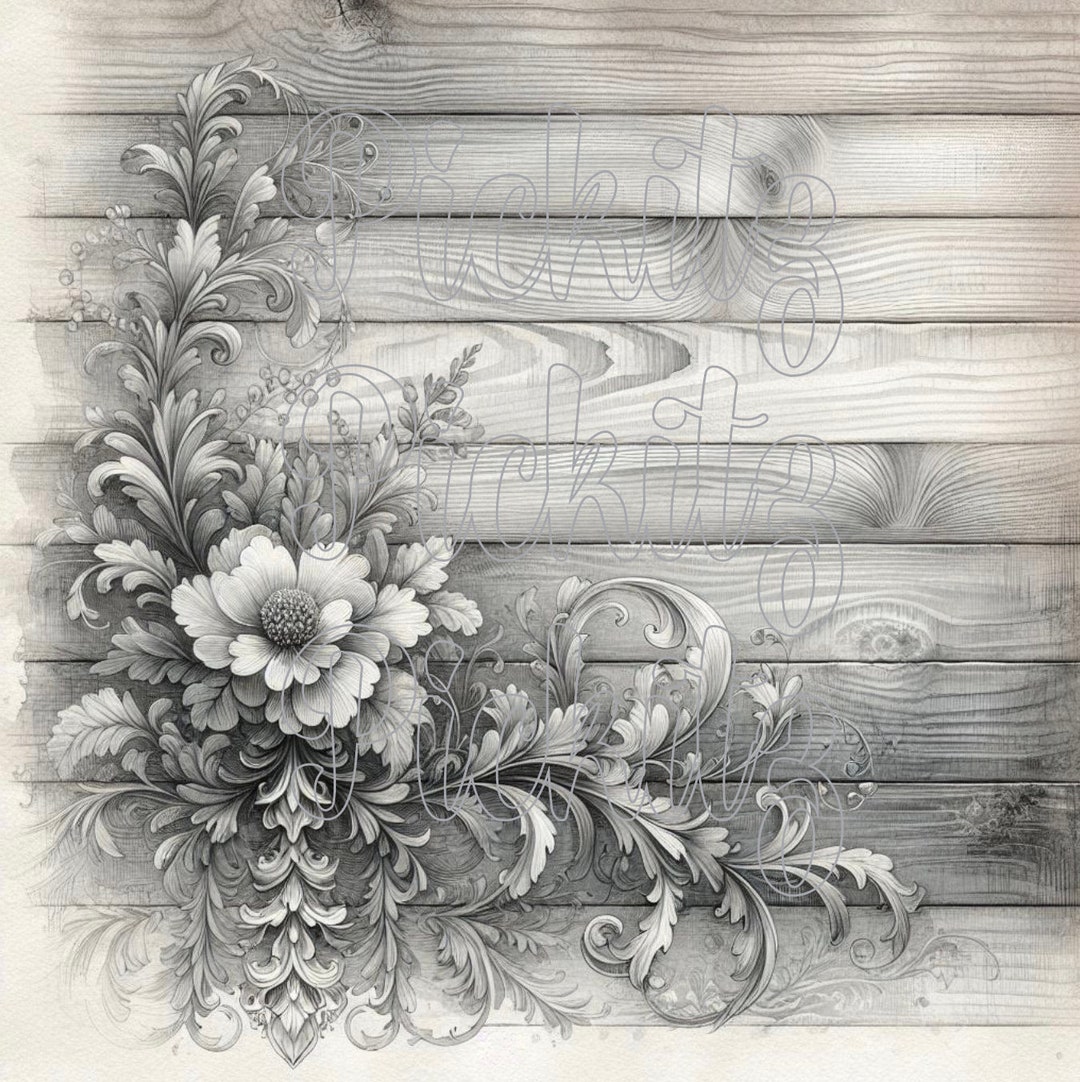 Damask and Shiplap Square Bundle, 4 Styles, Farmhouse, Instant Download ...