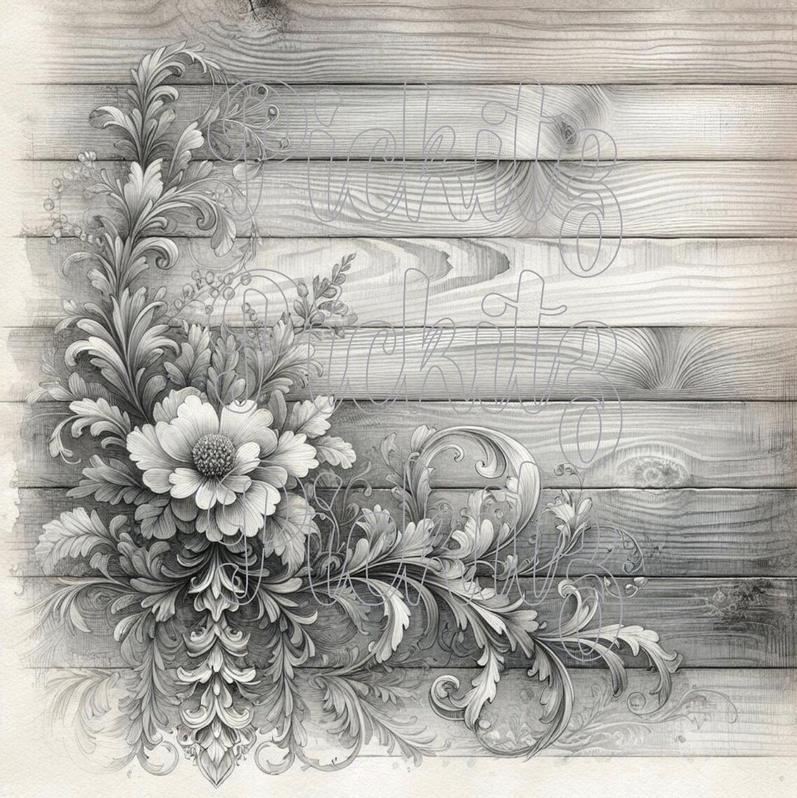 Damask and Shiplap Square Bundle, 4 Styles, Farmhouse, Instant Download ...