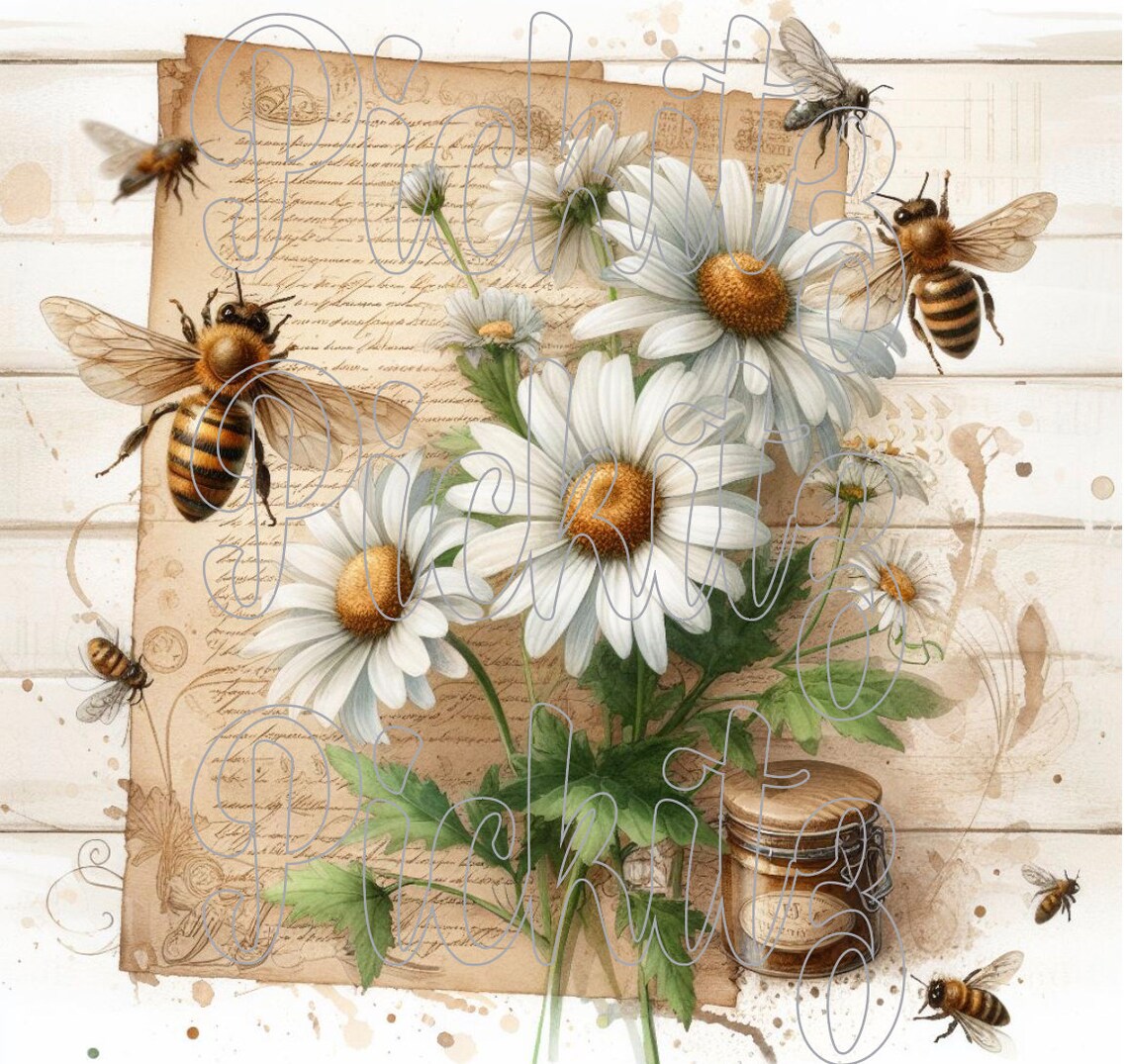 Bees and Shiplap Bundle, 4 Styles, Primitive Farmhouse, Instant ...