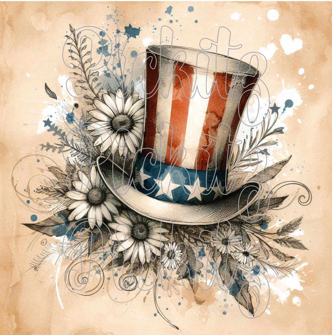 Uncle Sam Hat, Patriotic Bundle, 4 Styles, Primitive Farmhouse, Instant ...