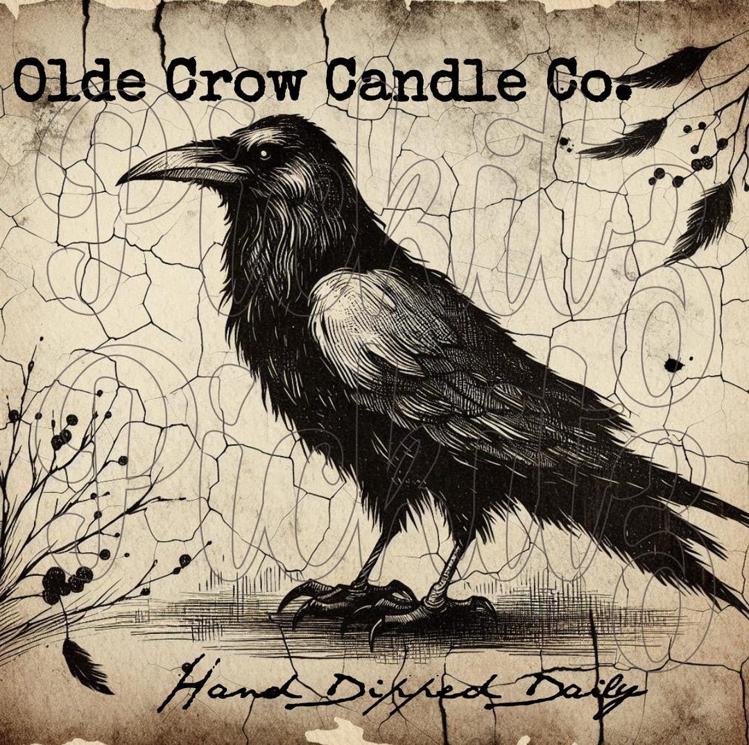 Olde Crow Candle Co, Primitive Farmhouse, Instant Download, Printable ...
