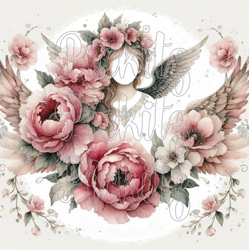 Faceless Angels, Square 4 Styles, Farmhouse, Instant Download ...