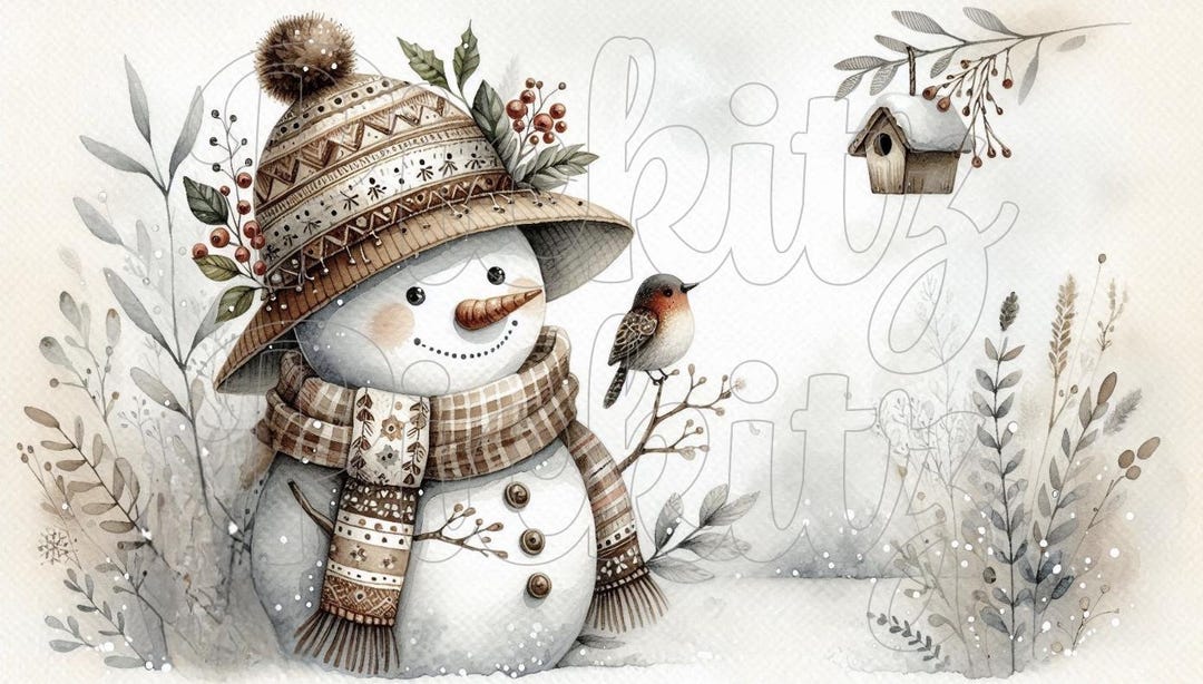 Snowman, Farmhouse, Instant Download, Printable, Sublimation Decoupage ...