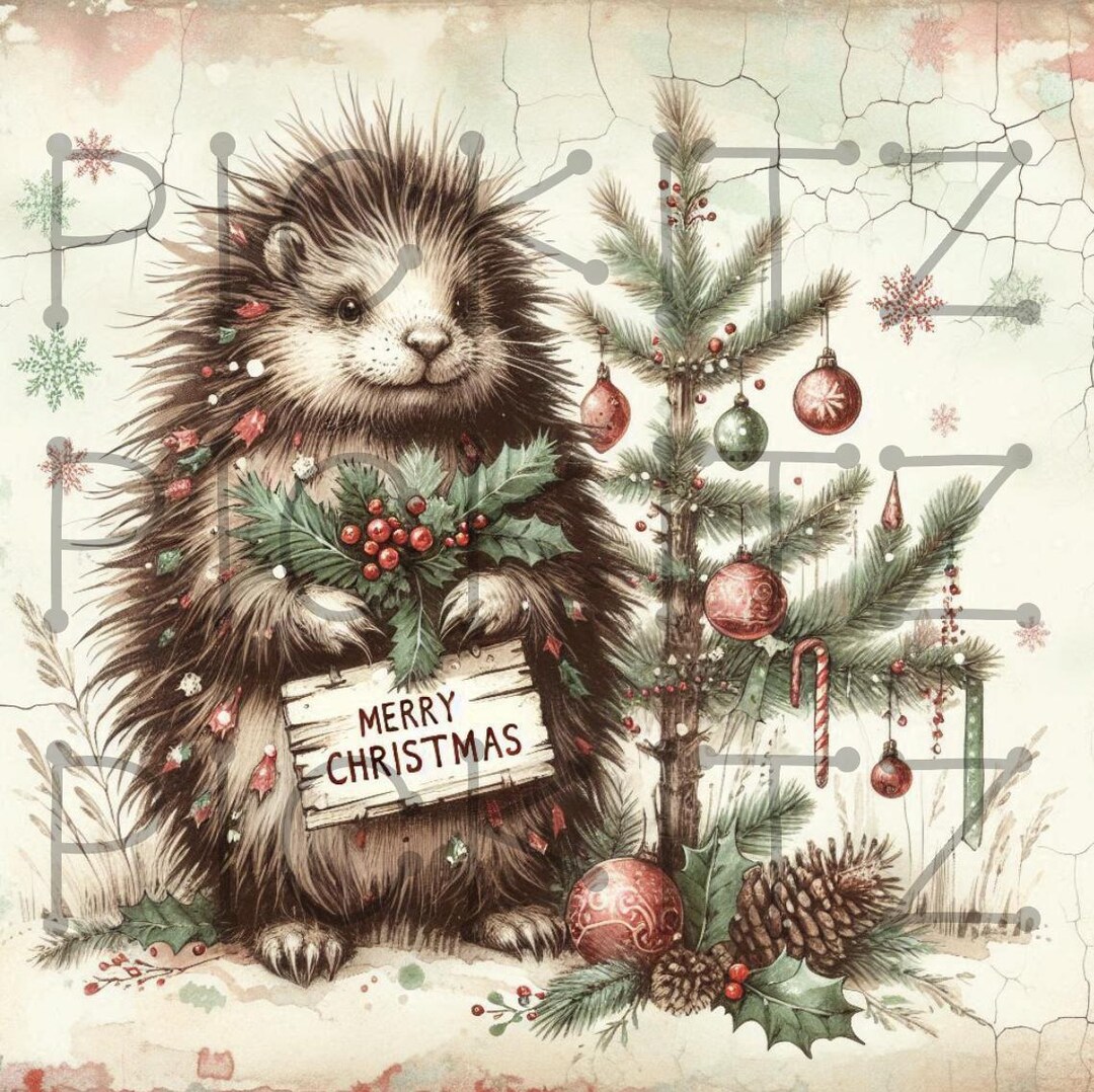 Christmas Critter Bundle(3), 4 Styles, Farmhouse, Instant Download ...