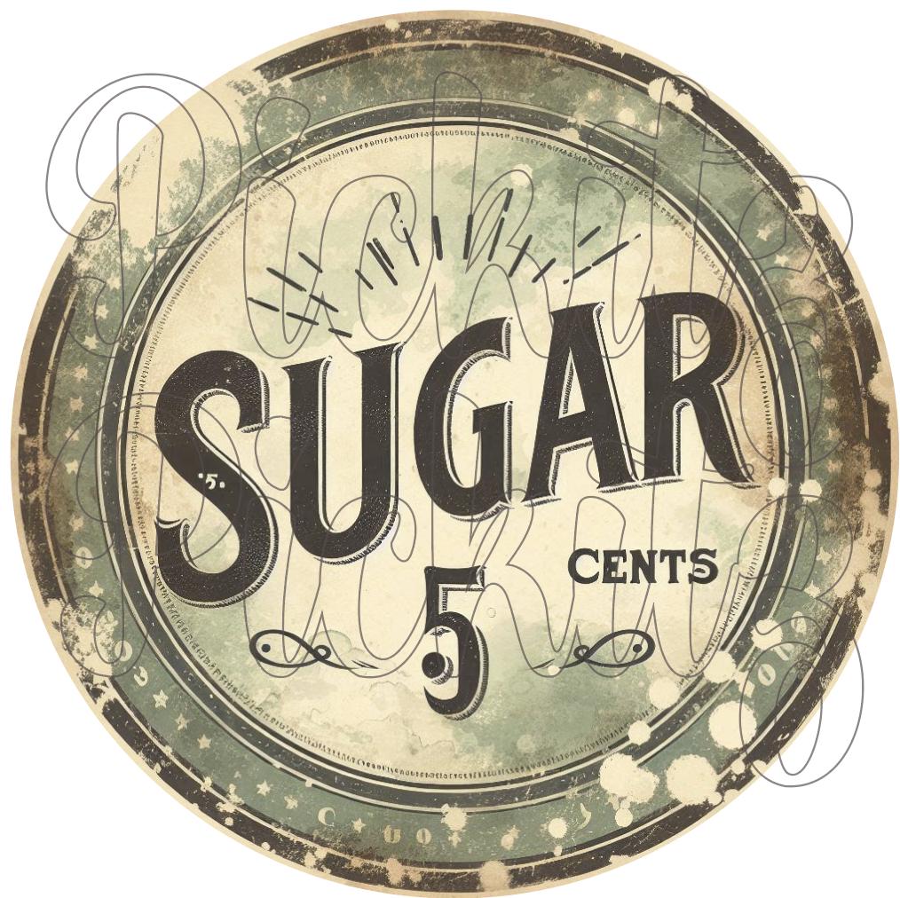 Primitive Sugar Labels, Bundle, 4 Styles, 8x8 Inch Primitive Farmhouse ...