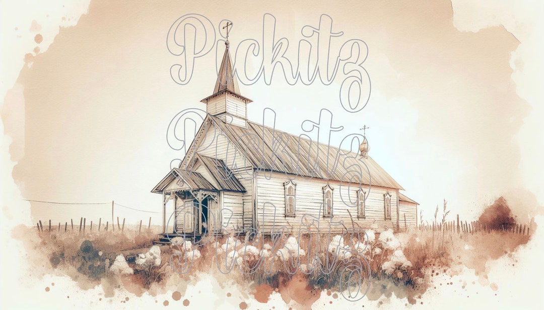 Old Church Bundle, 4 Styles, Farmhouse, Instant Download, Printable 8x8 ...