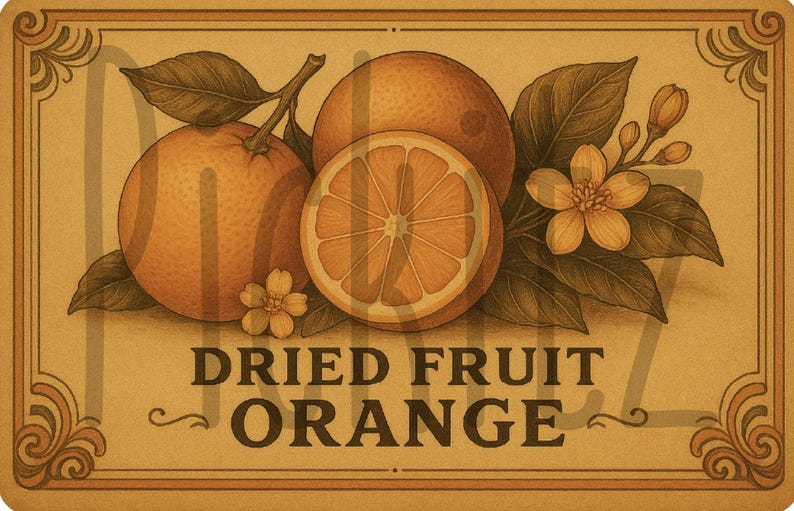 Primitive Dried Fruit Labels, Bundle, 4 Styles, 8x8 Inch Primitive ...