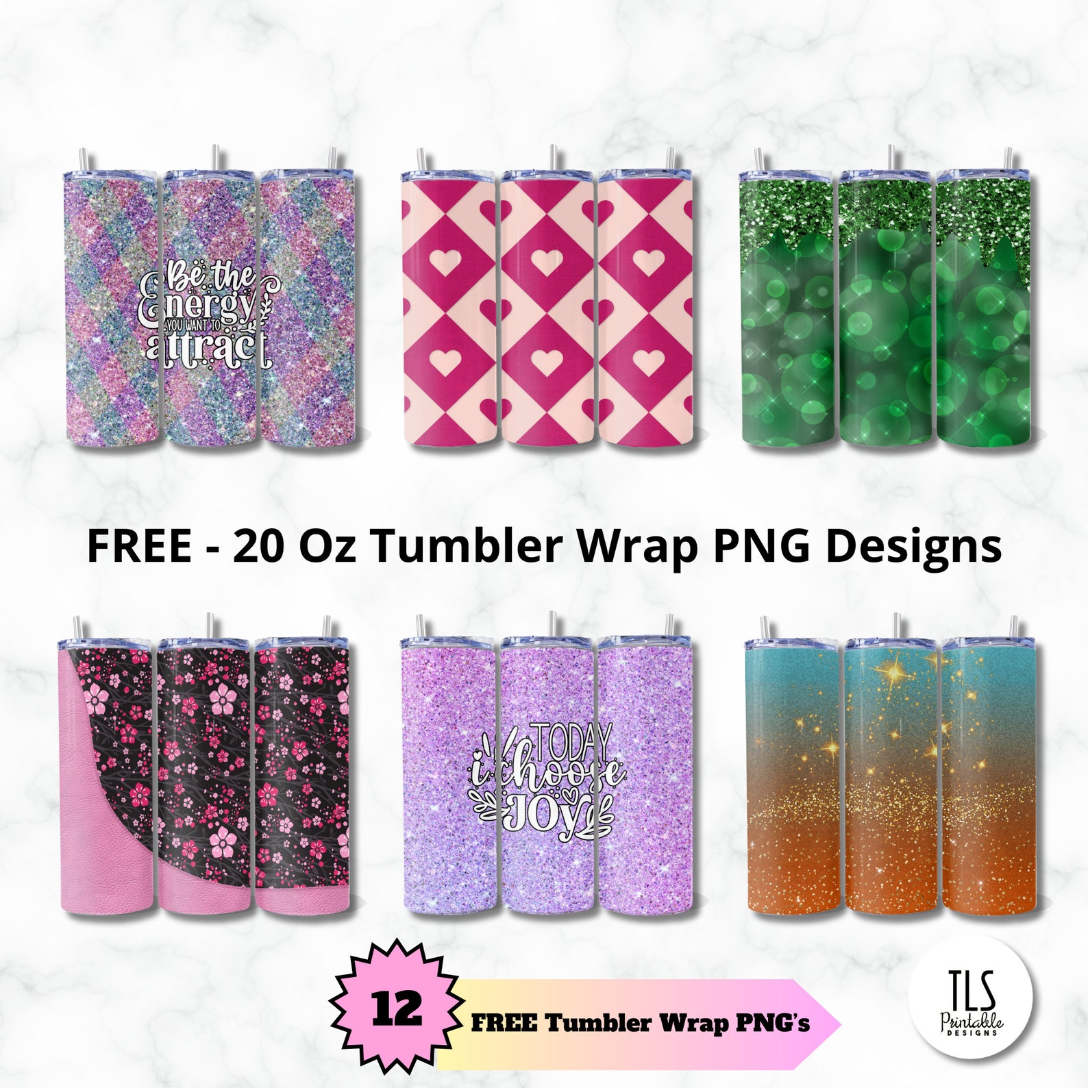 Pink & Silver Tufted Glitter Rhinestone 20oz Sublimation Tumbler Design ...